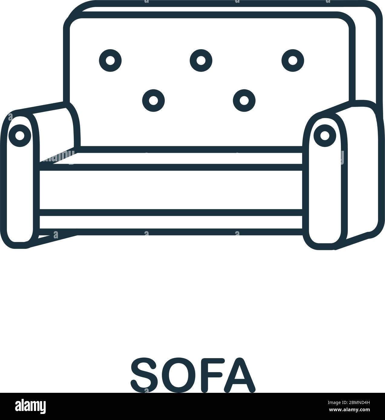 Sofa icon from interior collection. Simple line element Sofa symbol for ...