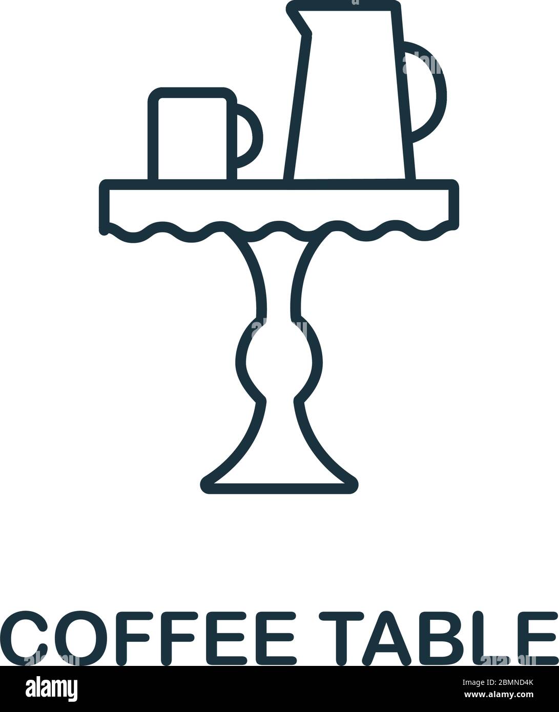 Coffee Table icon from interior collection. Simple line element Coffee ...