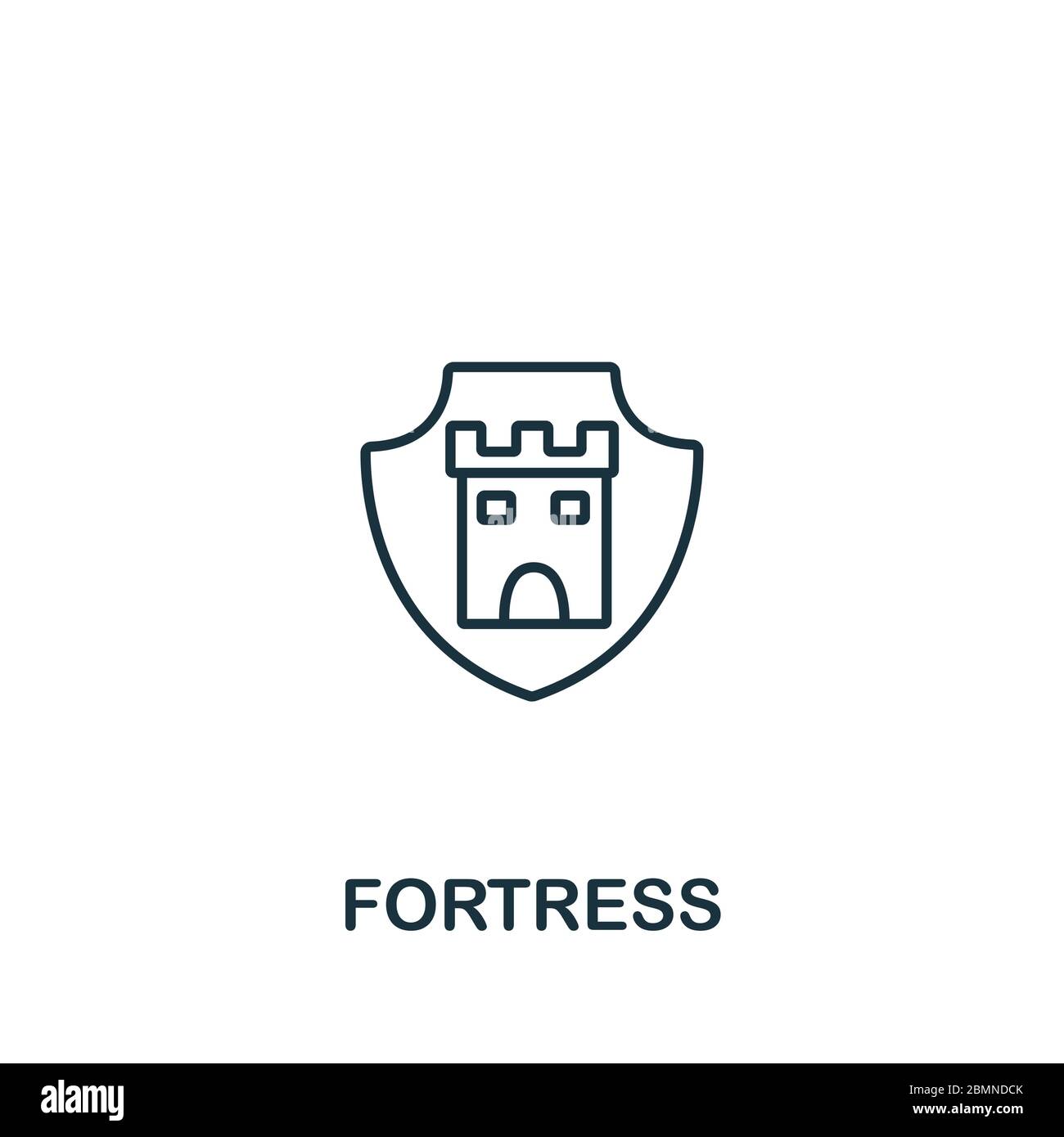 Fortress icon from security collection. Simple line element Fortress ...