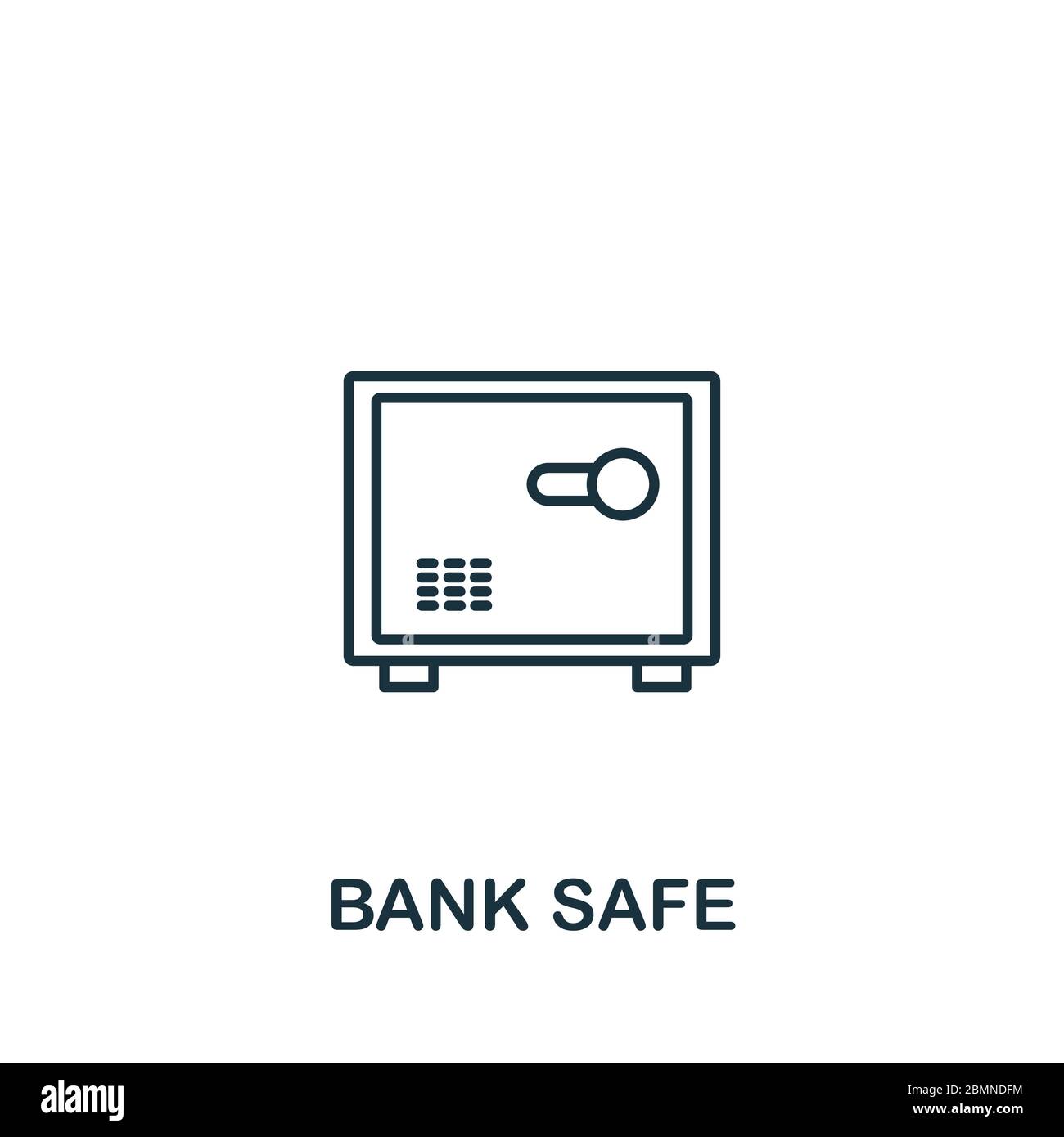 Bank Safe icon from security collection. Simple line element Bank Safe ...
