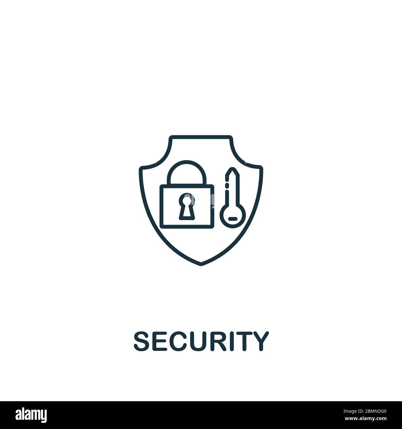 Security icon. Simple line element Security symbol for templates, web ...