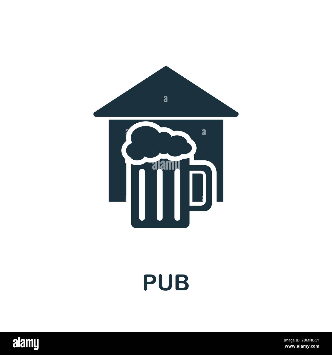 Pub icon. Simple illustration from night club collection. Creative Pub ...
