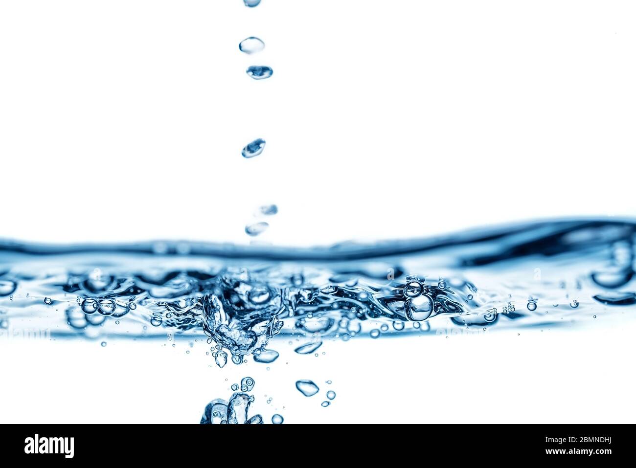 Abstract, minimalistic splash of water on a white background. Copy ...