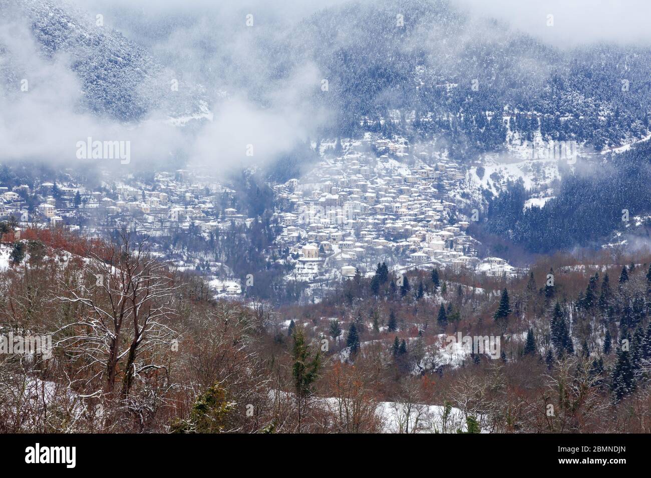 Megalo Chorio, panoramic view of one of the most picturesque villages ...