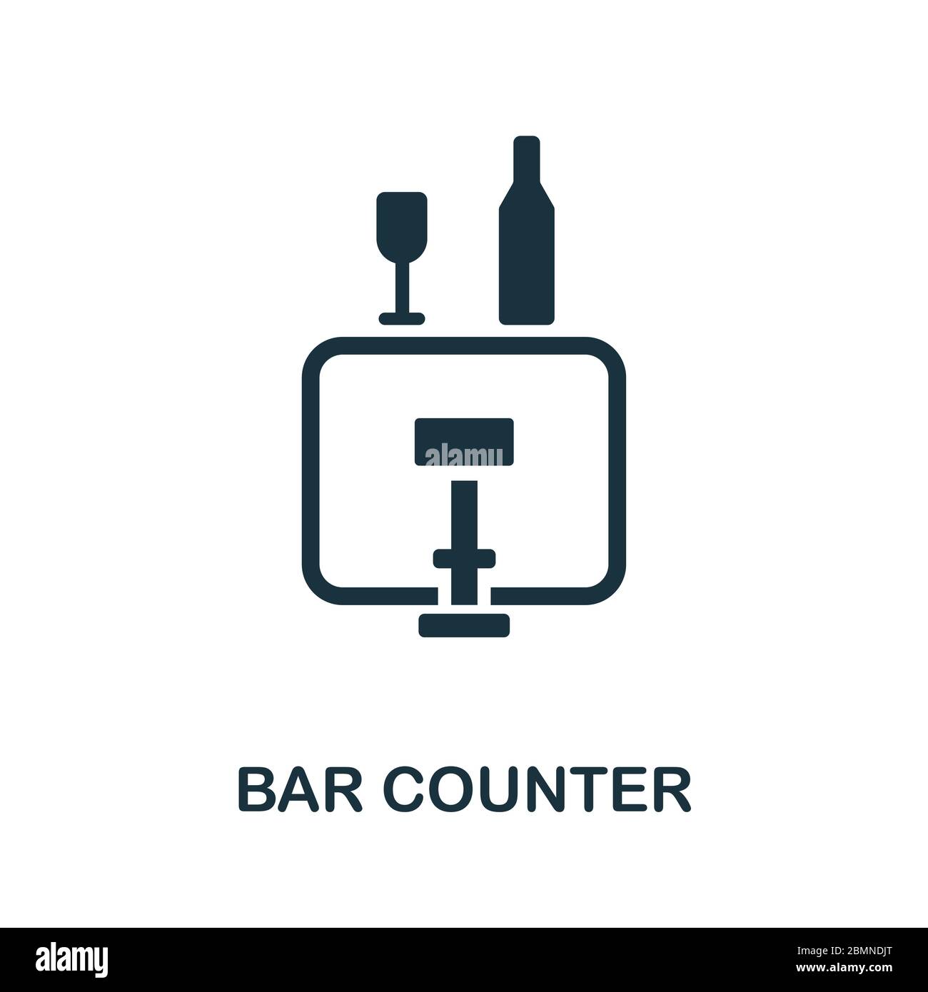 Bar Counter icon. Simple illustration from night club collection ...