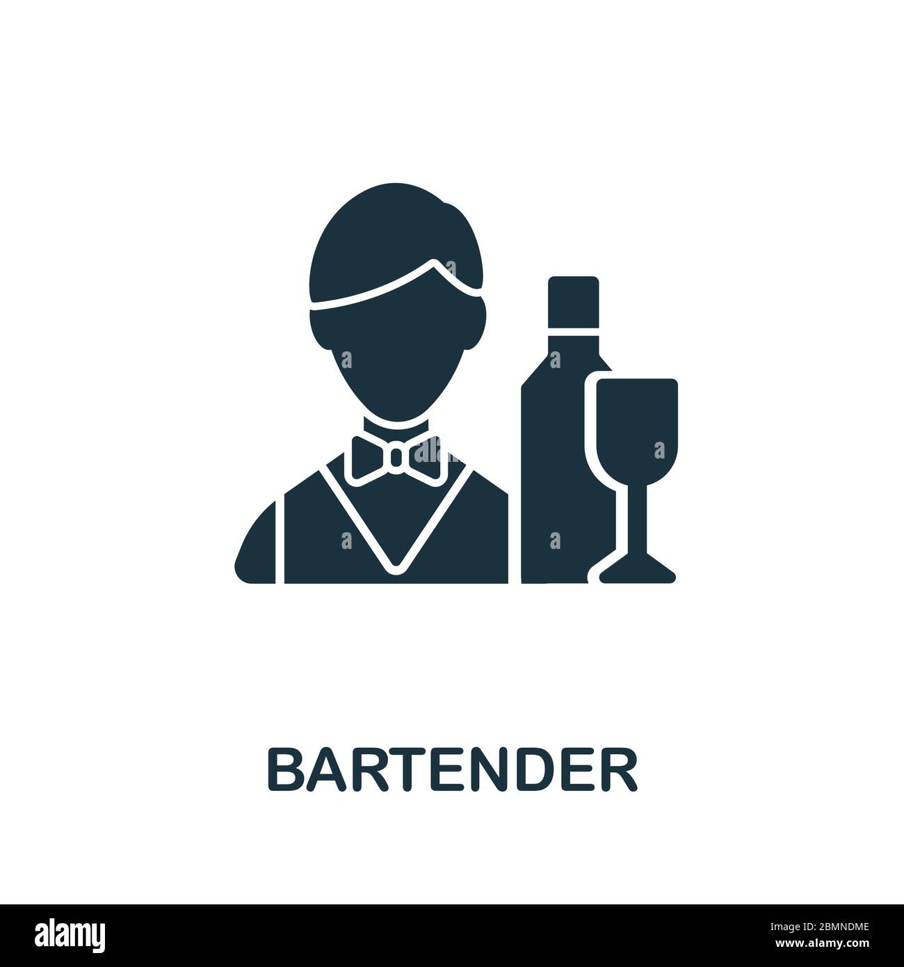 Bartender icon. Simple illustration from night club collection ...