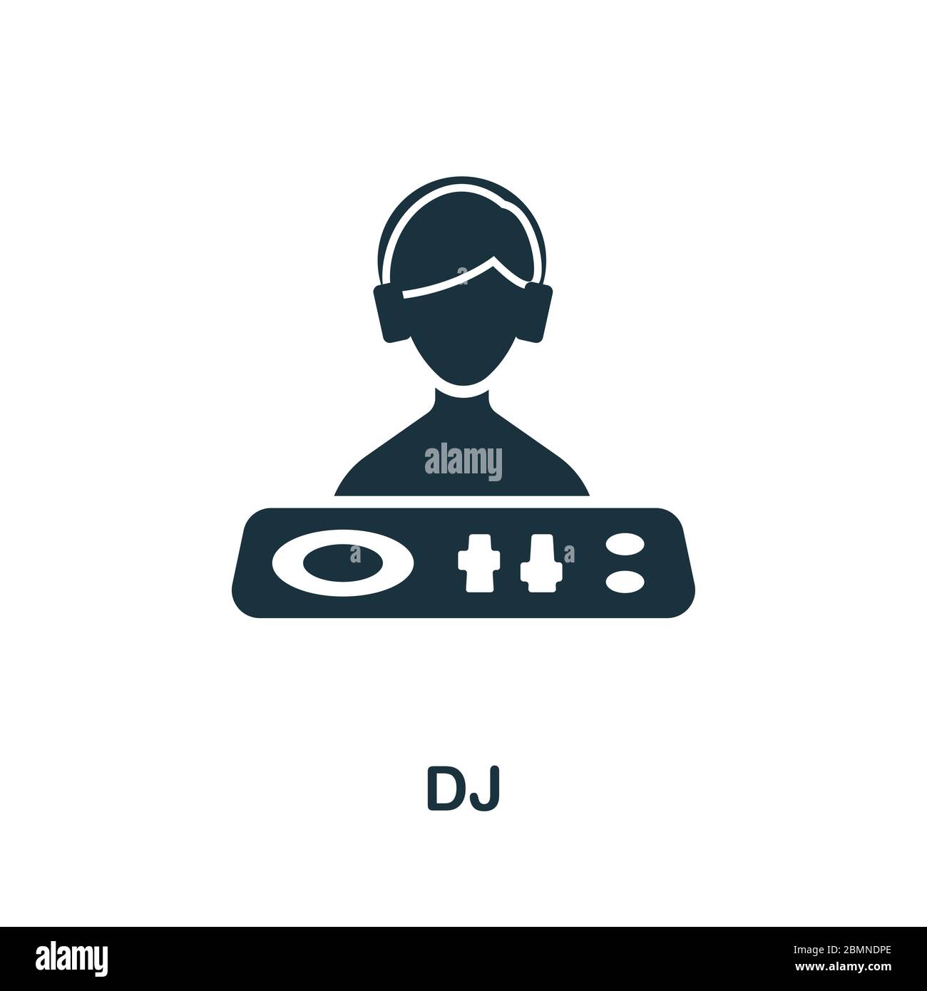 Dj icon. Simple illustration from night club collection. Creative Dj ...