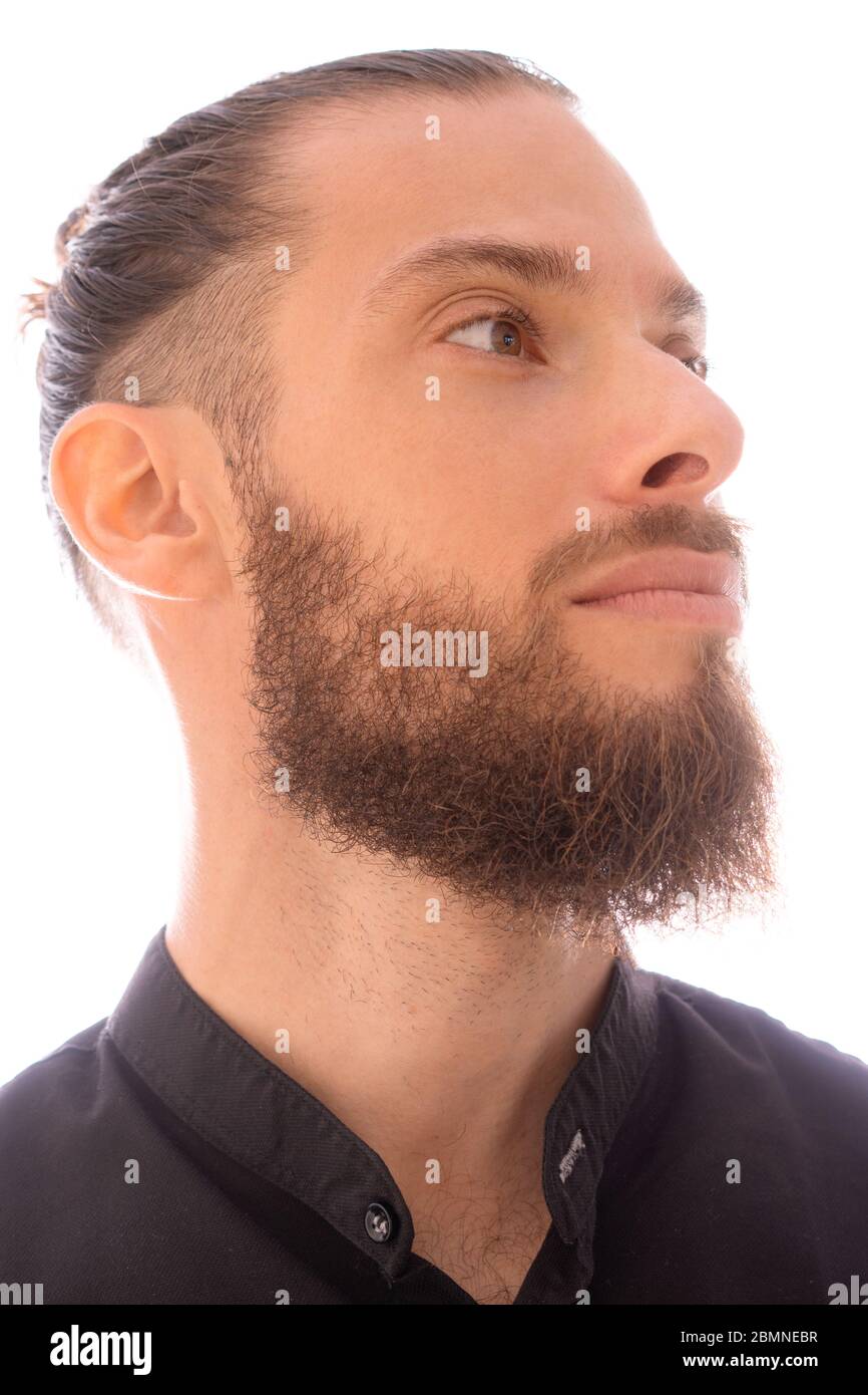 A portrait on a white background Stock Photo - Alamy