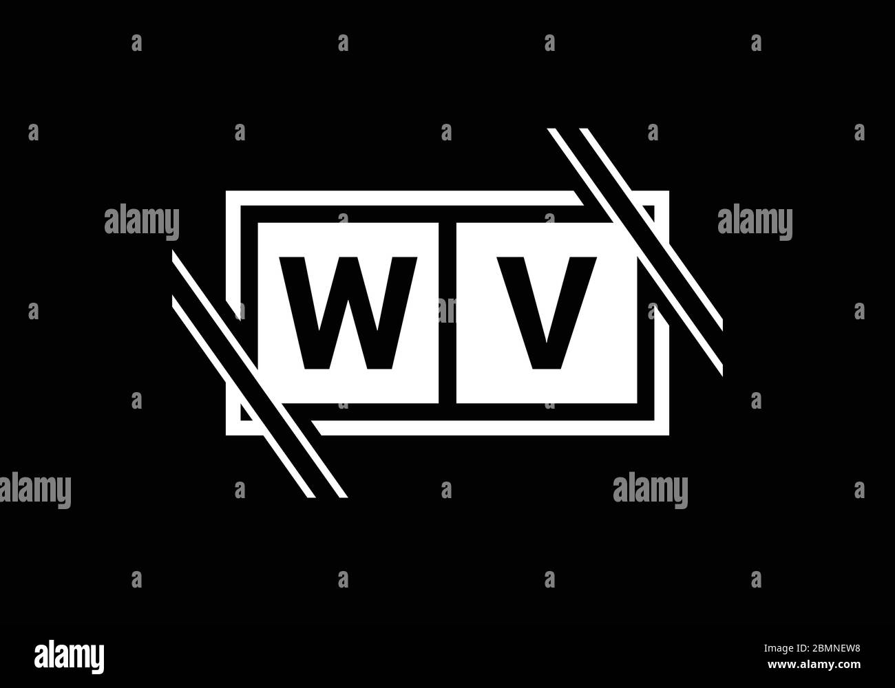 Initial Monogram Letter W V Logo Design Vector Template. Graphic ...
