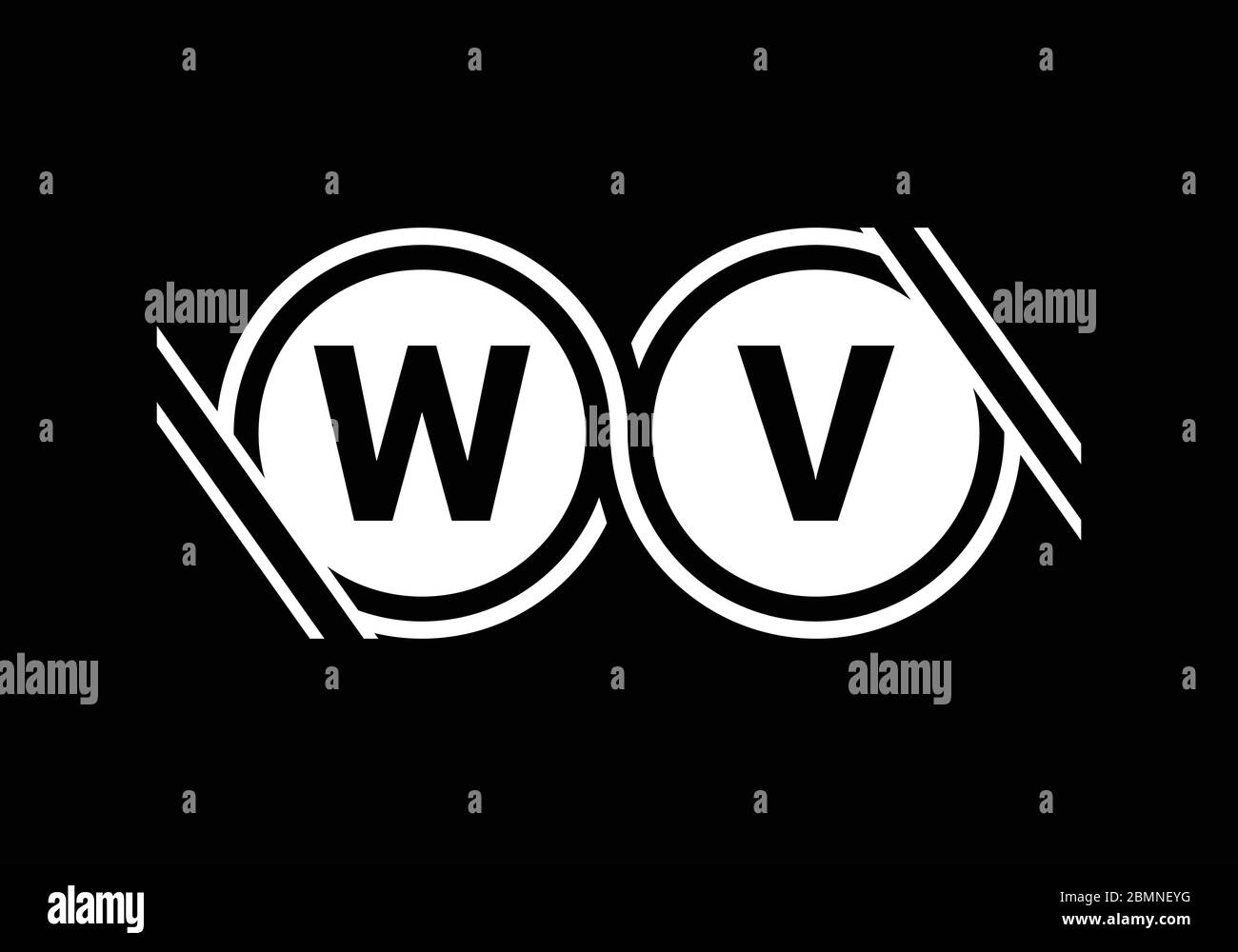 Initial Monogram Letter W V Logo Design Vector Template. Graphic ...