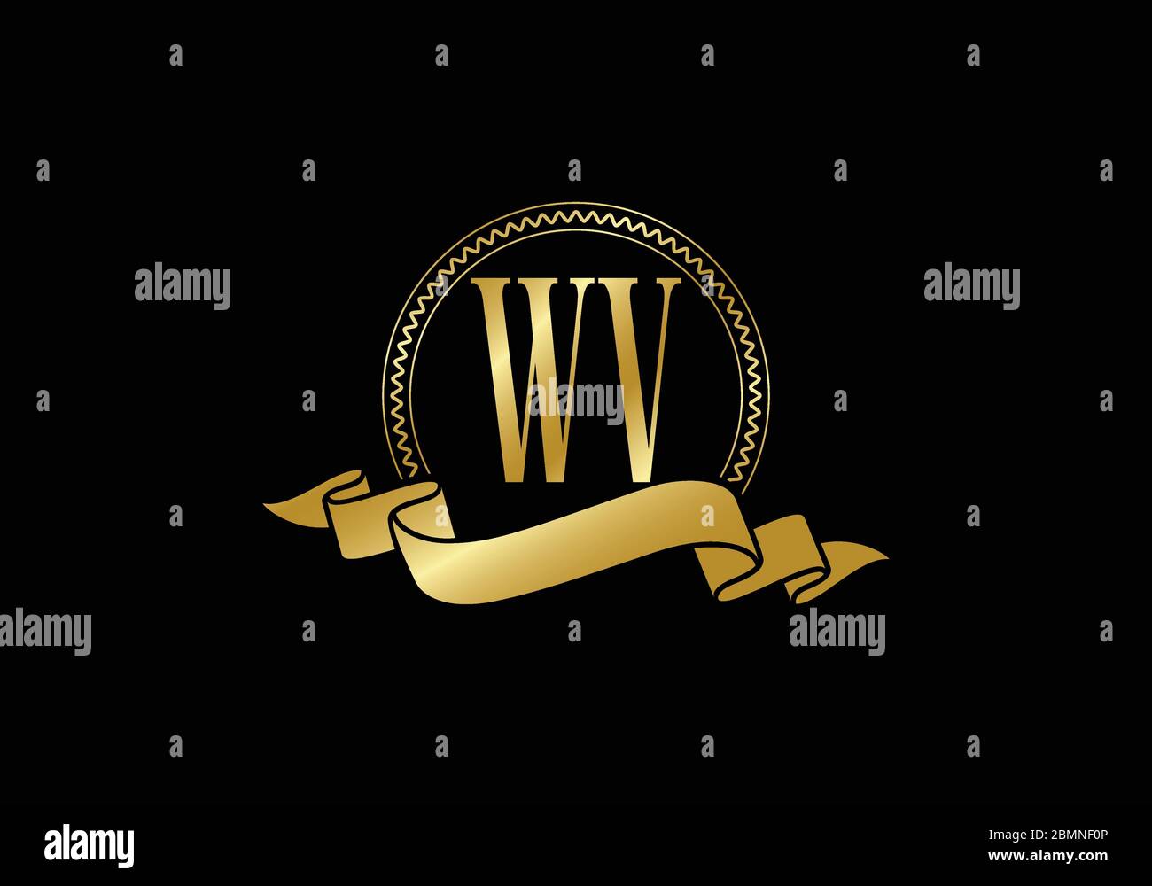 Initial Monogram Letter W V Logo Design Vector Template. Graphic ...