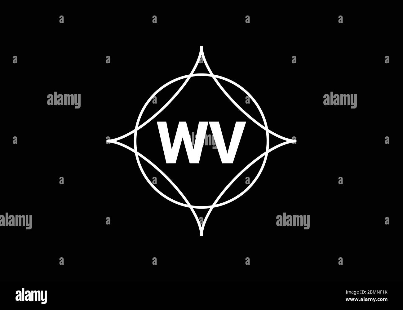 Initial Monogram Letter W V Logo Design Vector Template. Graphic ...