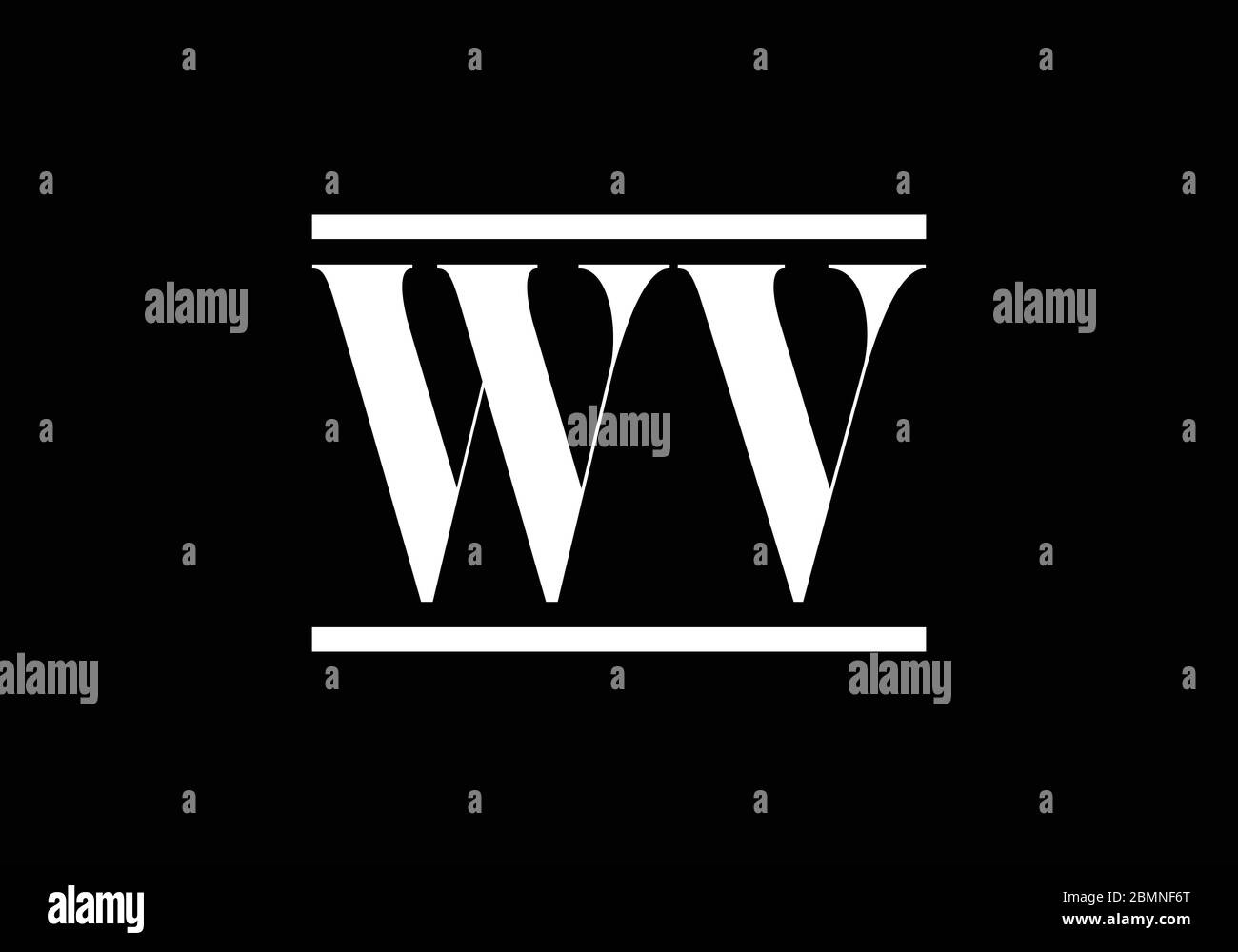 Initial Monogram Letter W V Logo Design Vector Template. Graphic ...