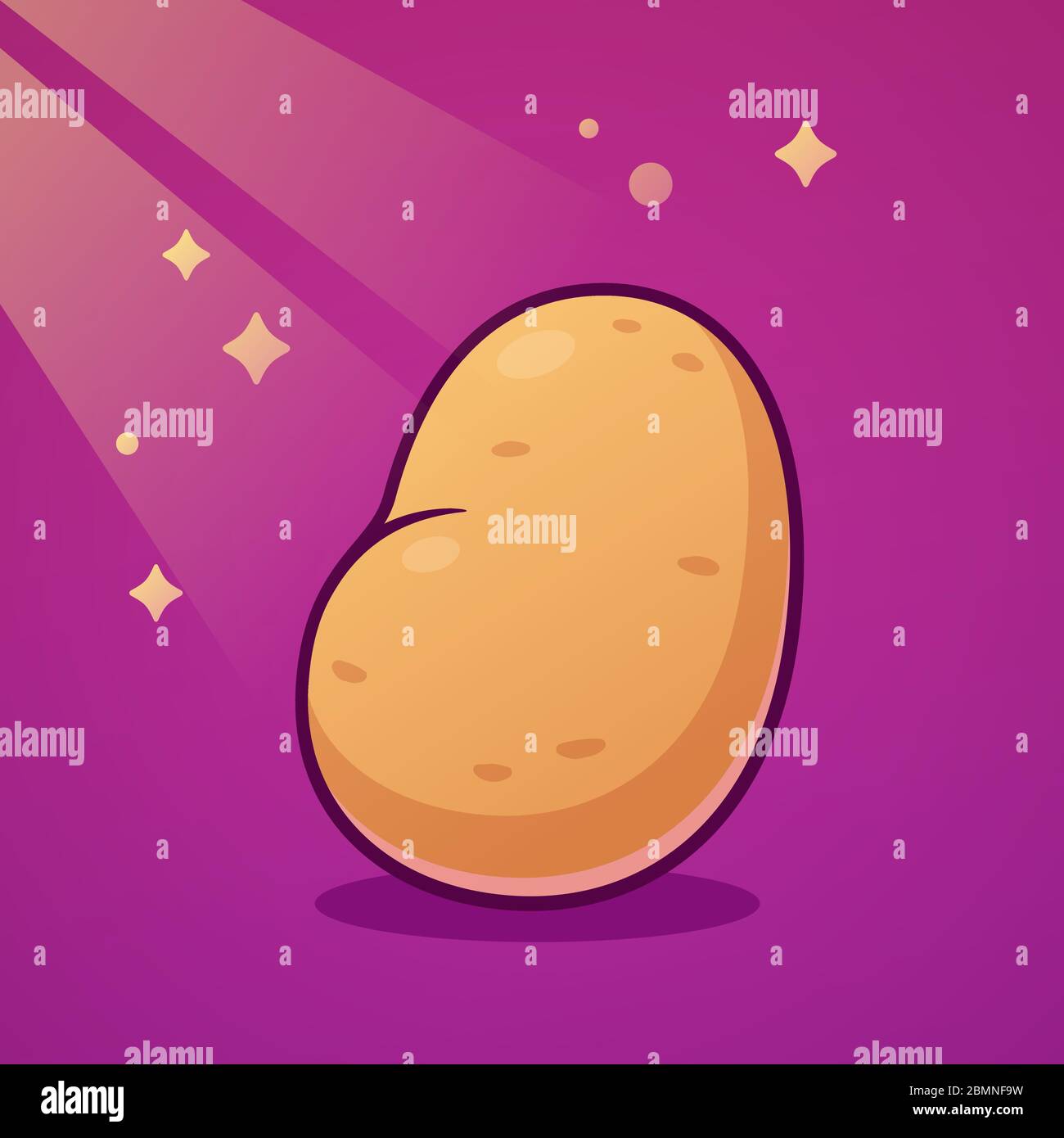 Cartoon illustration potato vegetable food hi-res stock photography and ...