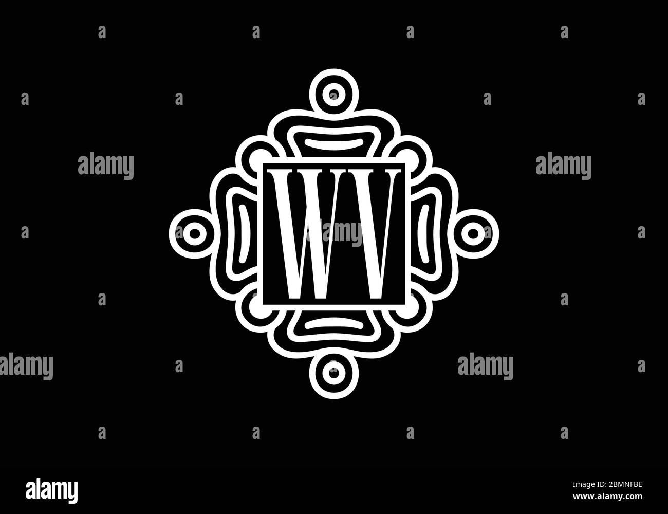Initial Monogram Letter W V Logo Design Vector Template. Graphic ...
