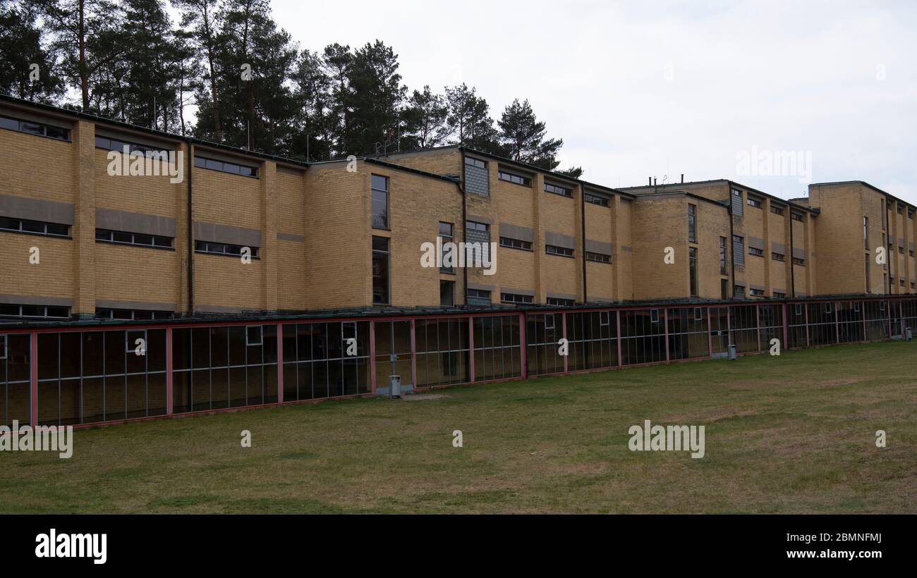 Bernau, Germany. 15th Apr, 2020. The glass corridor on the grounds of ...