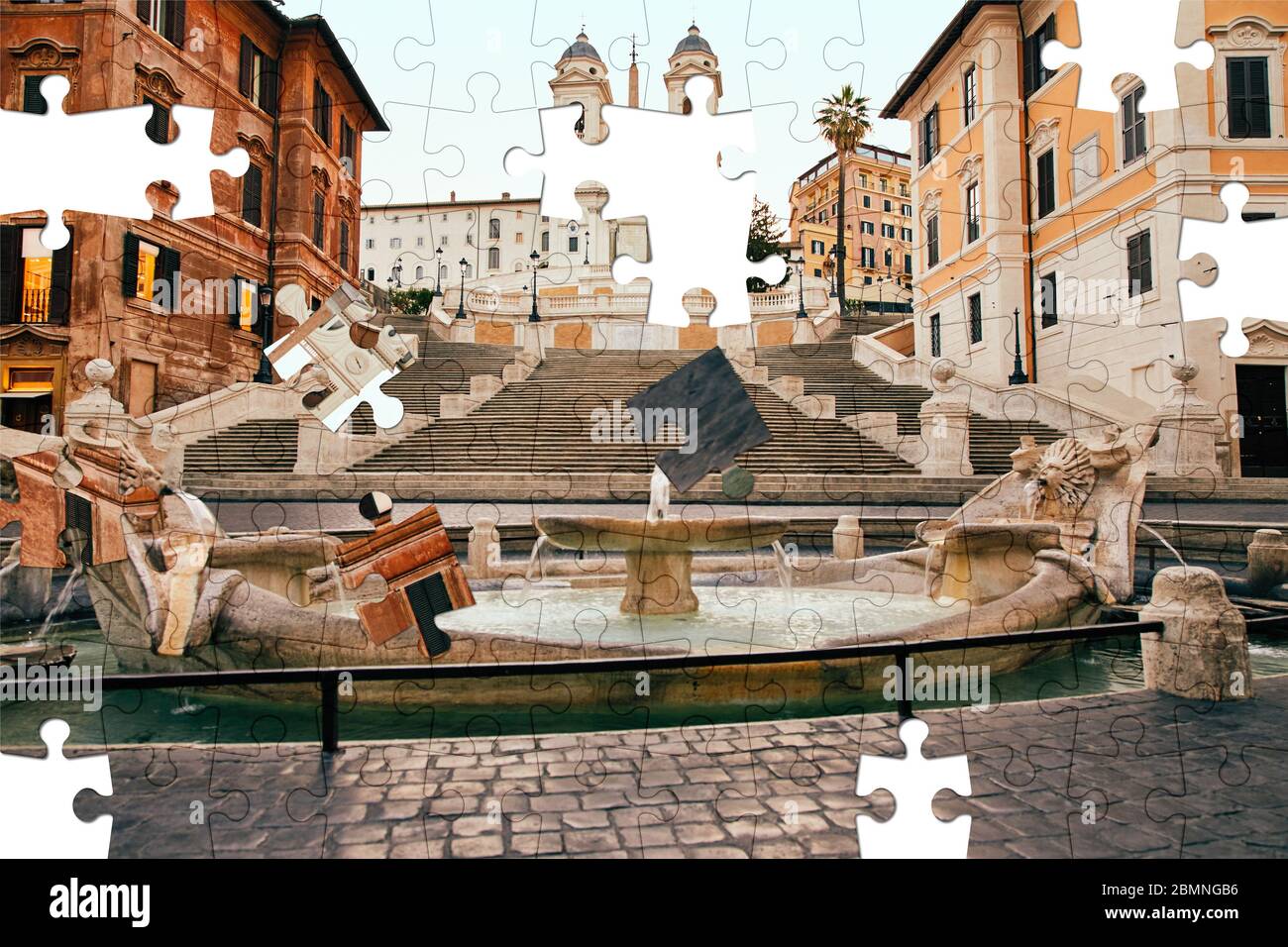 Assorted jigsaw puzzle of Spanish Steps in the Plaza of Spain in Rome ...