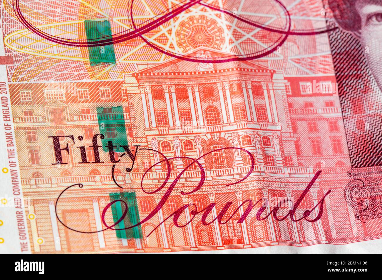 Close up of a fifty pound note, £50 notes currency Stock Photo - Alamy