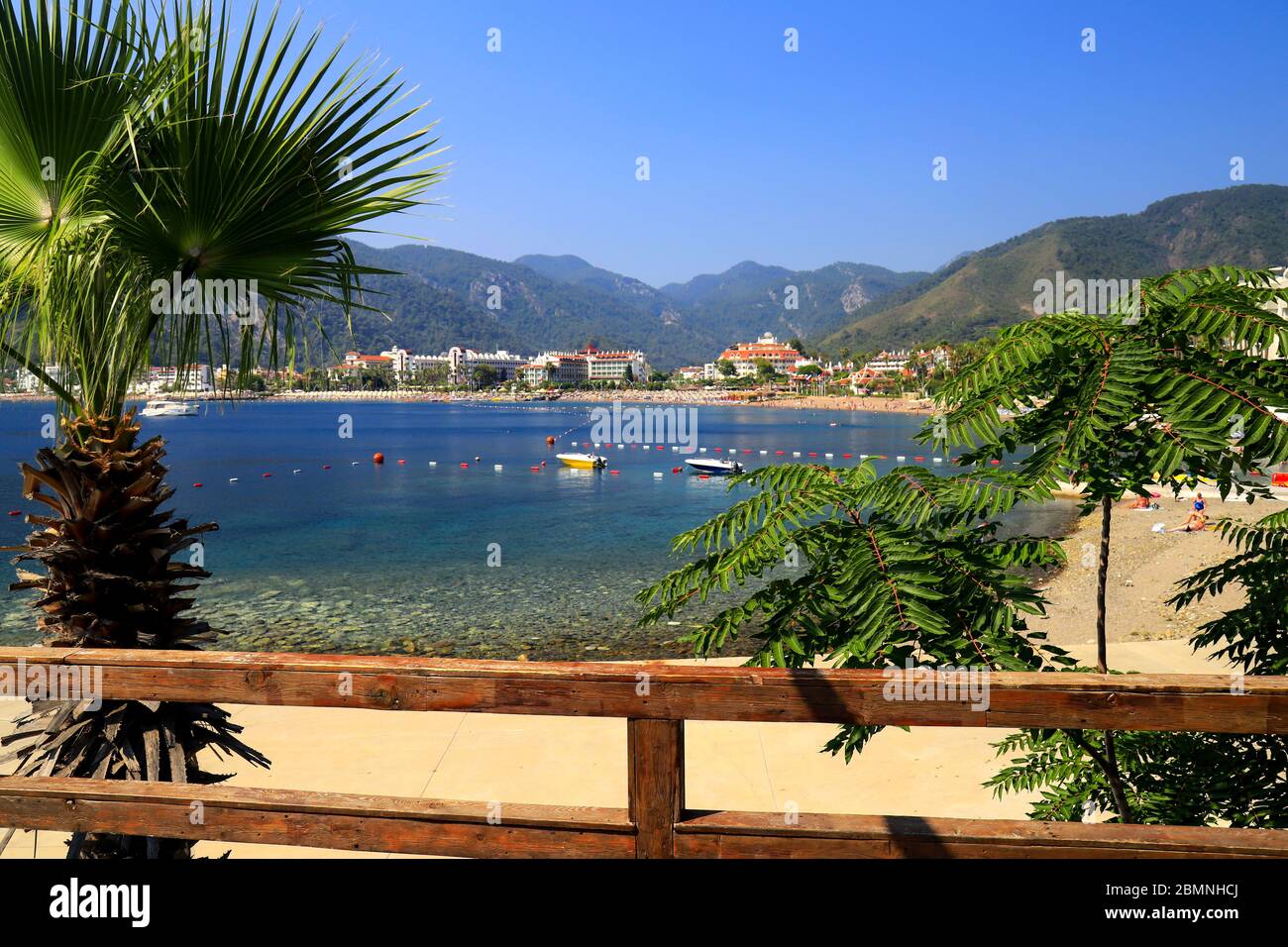 Panorama of the beach on turkish resort hi-res stock photography and ...