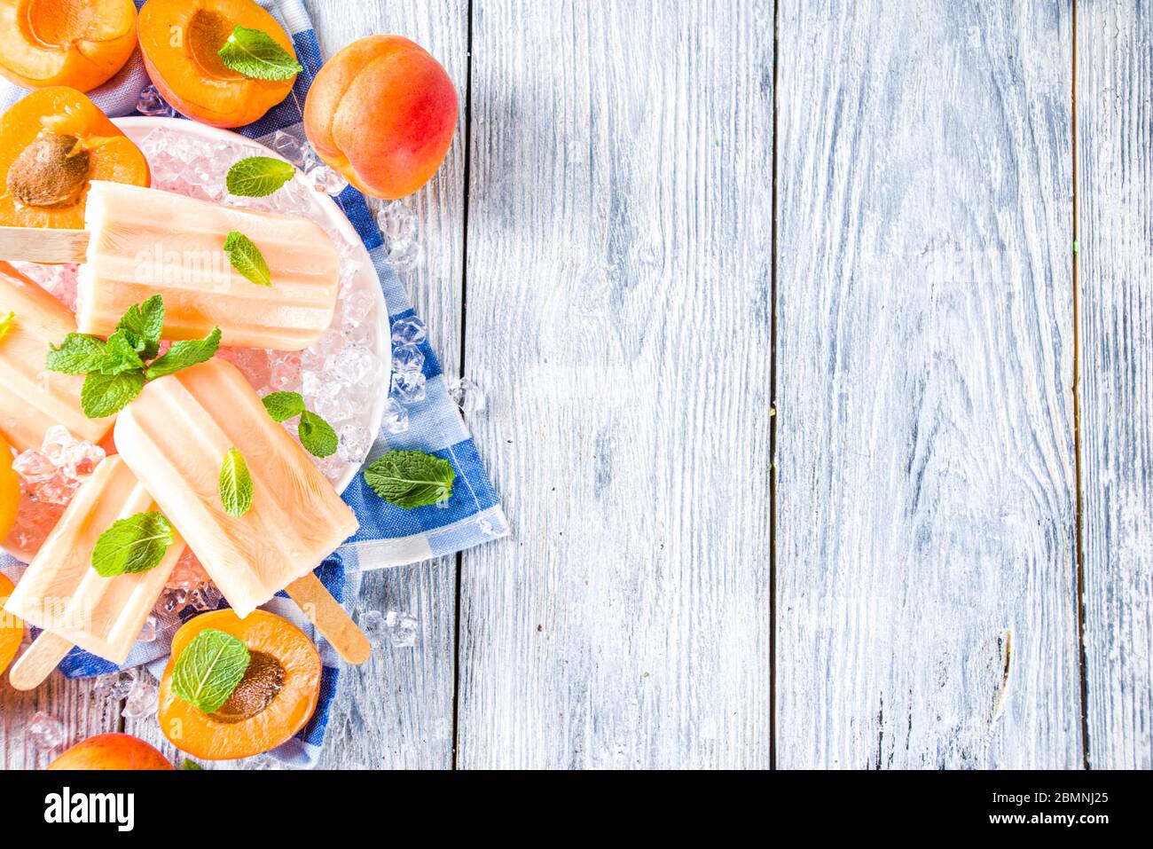 Homemade apricot popsicles, fruity lollypop non-dairy vegan apricot ...