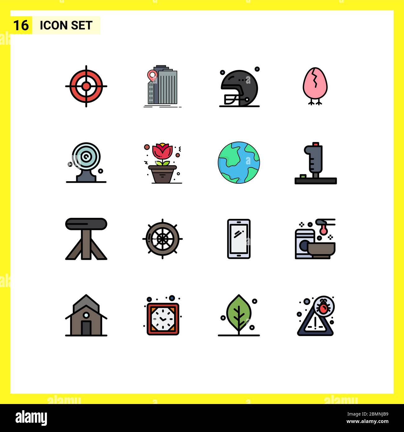 Stock Vector Icon Pack of 16 Line Signs and Symbols for aim board, baby ...