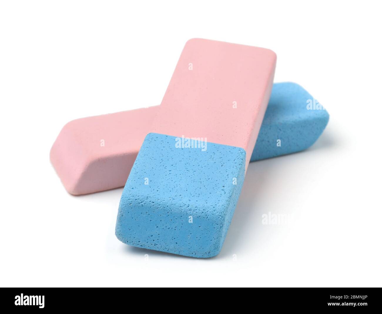 Two erasers isolated on white background Stock Photo - Alamy