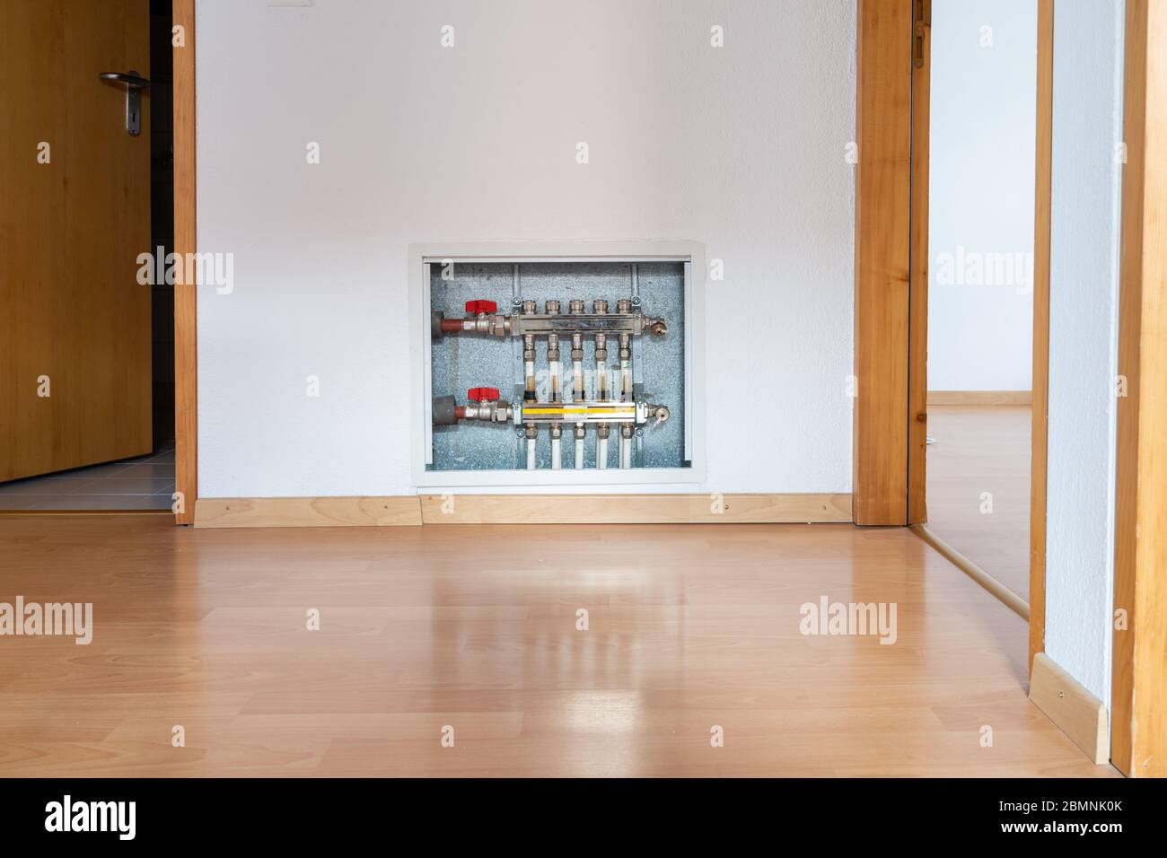 A detailed view of calculating controls and distribution panel für an ...