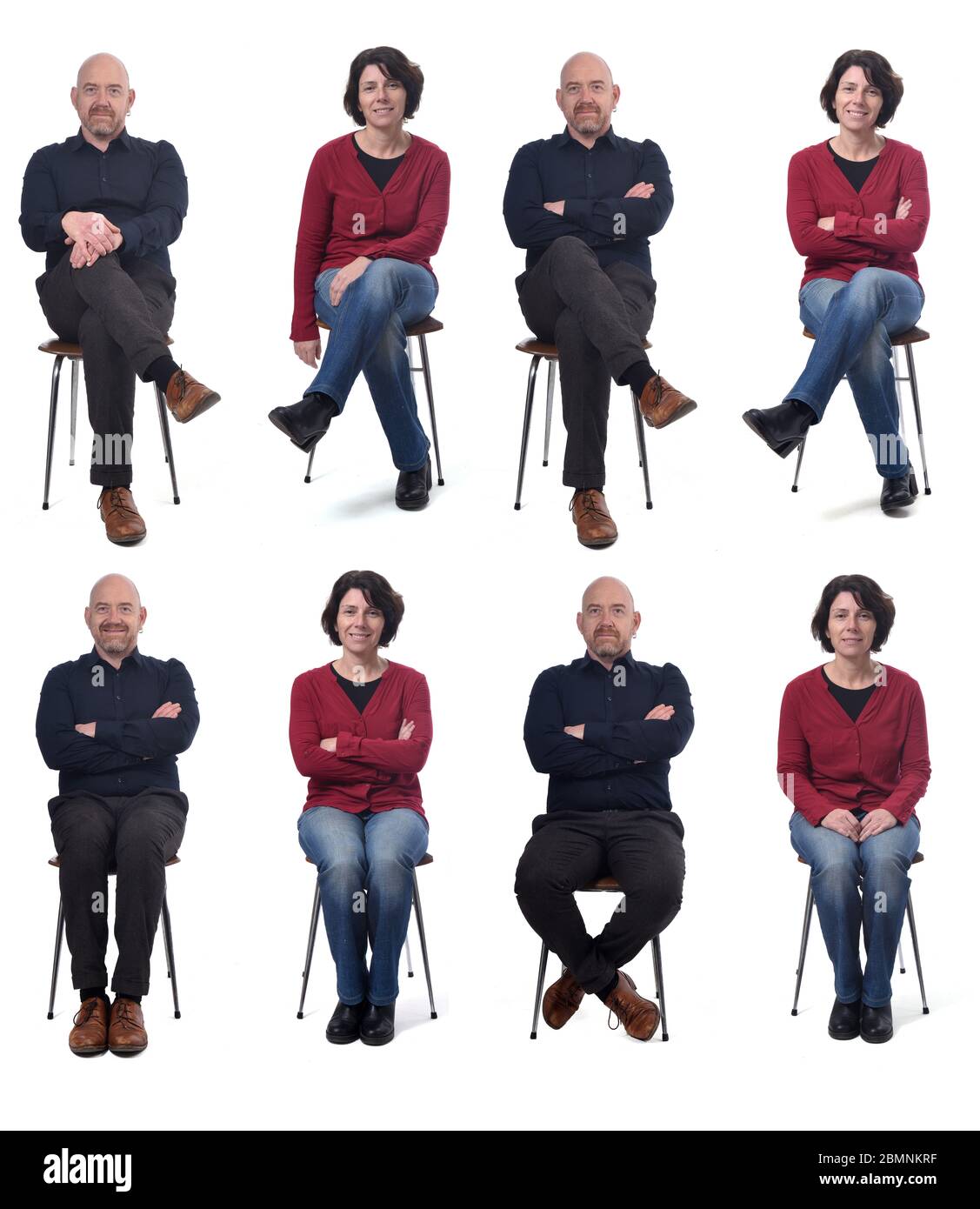 Brunette sitting on chair poses hi-res stock photography and images - Alamy