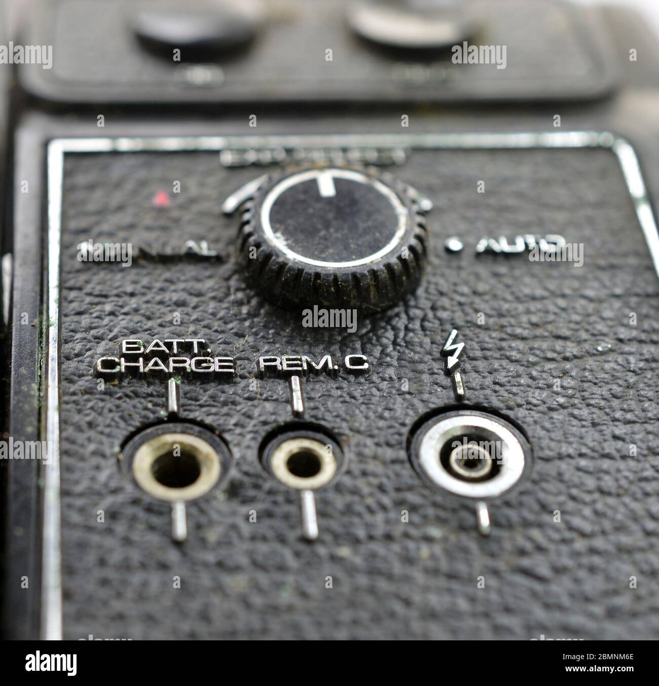 old retro dirty and dusty movie camera coltrols, close up Stock Photo ...