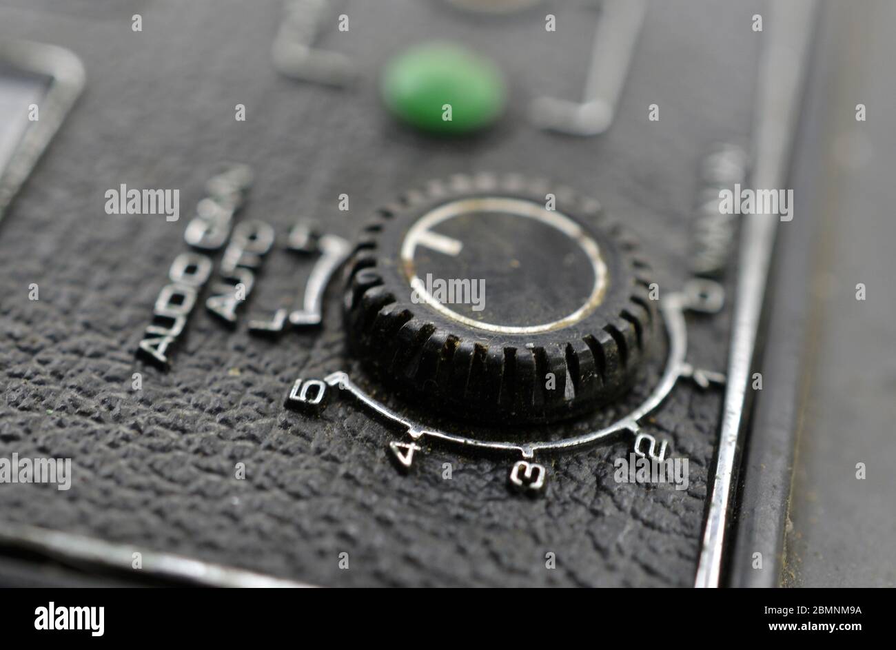old retro dirty and dusty movie camera coltrols, close up Stock Photo ...