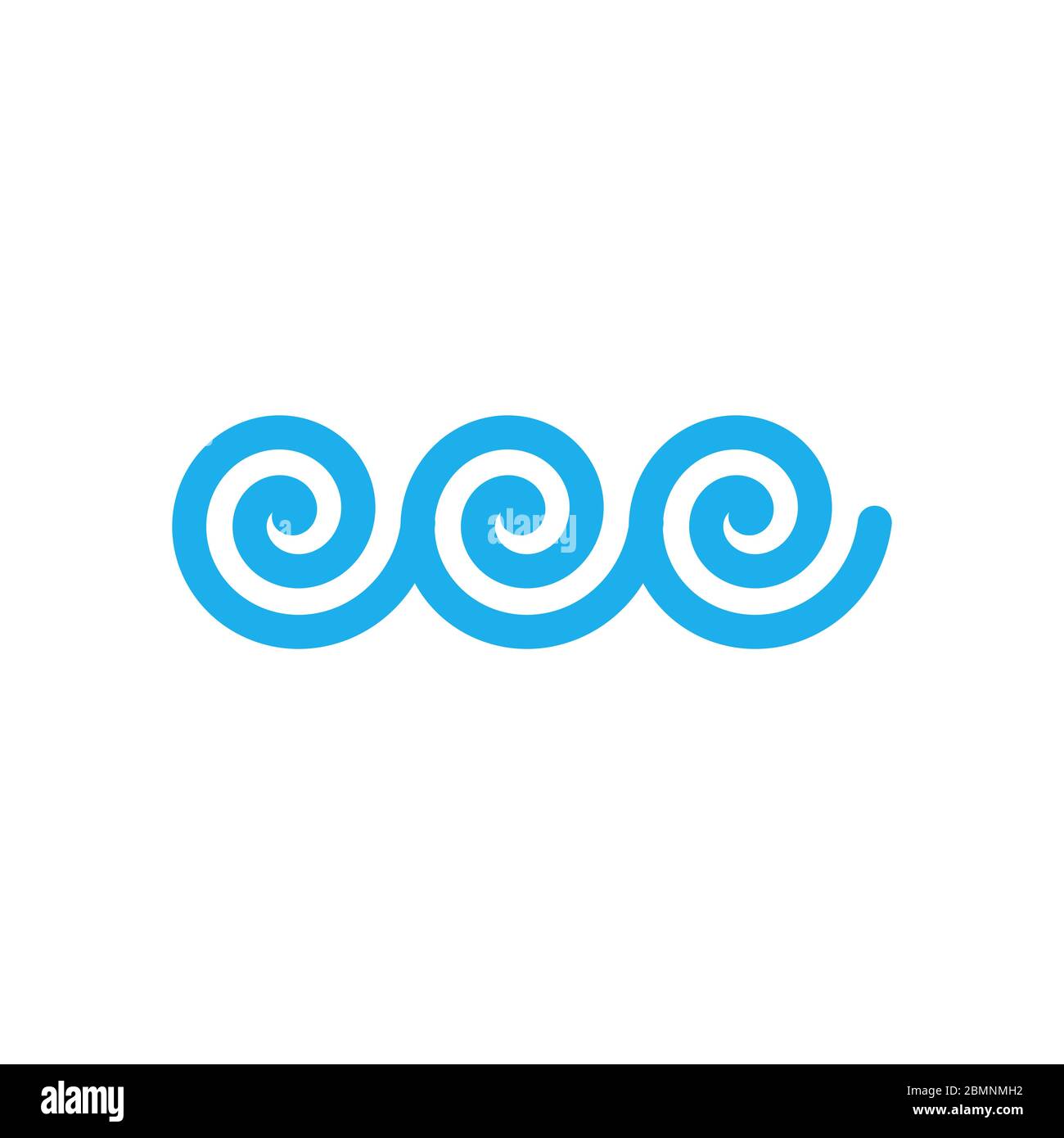 Blue Wave Pattern or iconOcean wawes in linear style. Stock Vector ...