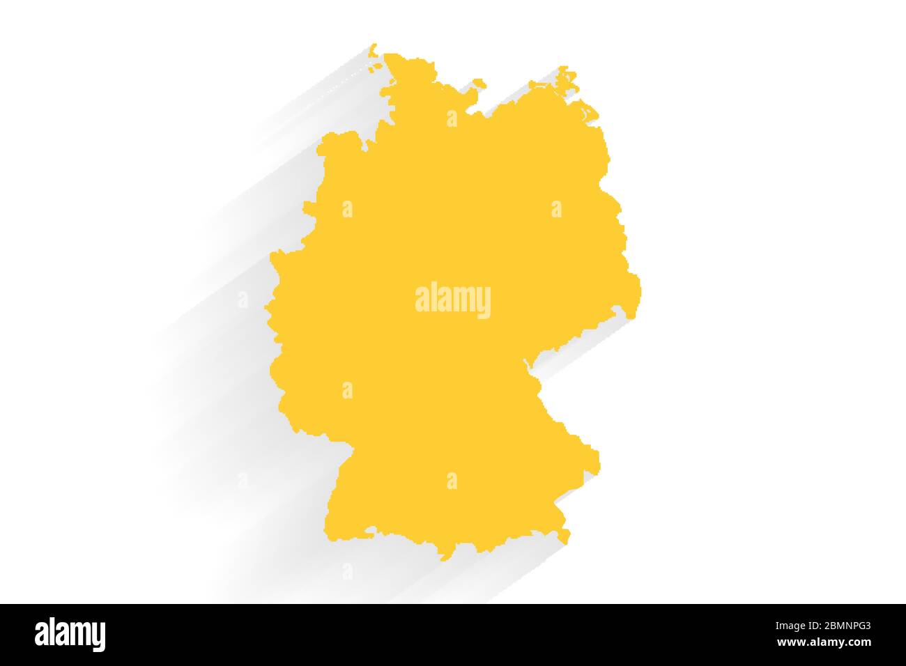 Simple yellow Germany map on white background, vector, illustration ...
