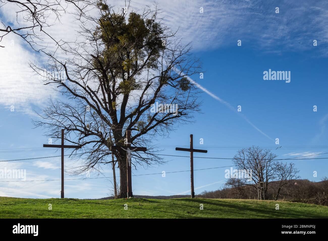 Calvary three crosses cross hi-res stock photography and images - Alamy