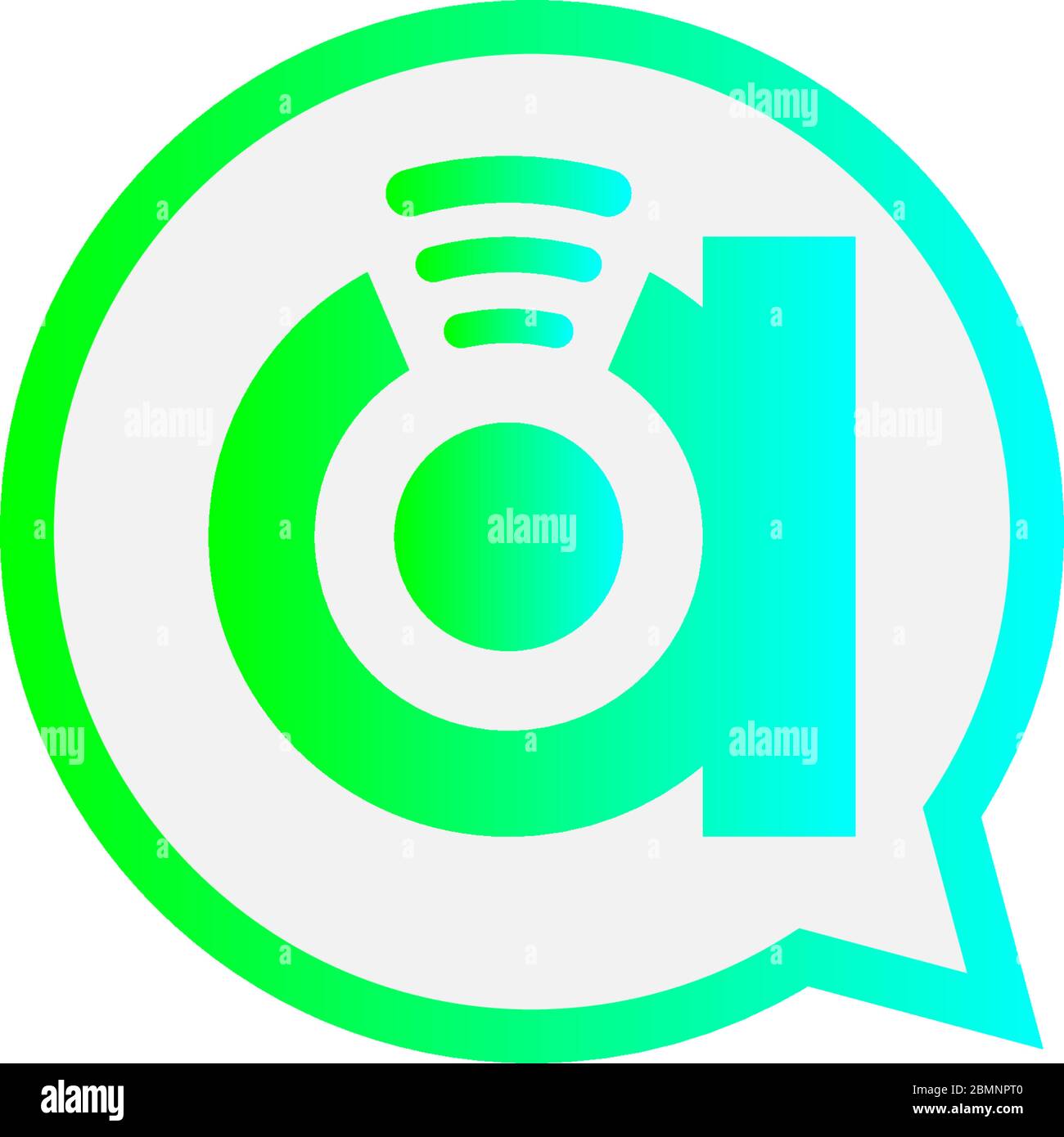 Letter A Wireless Internet in the chat bubble logo illustration Stock ...