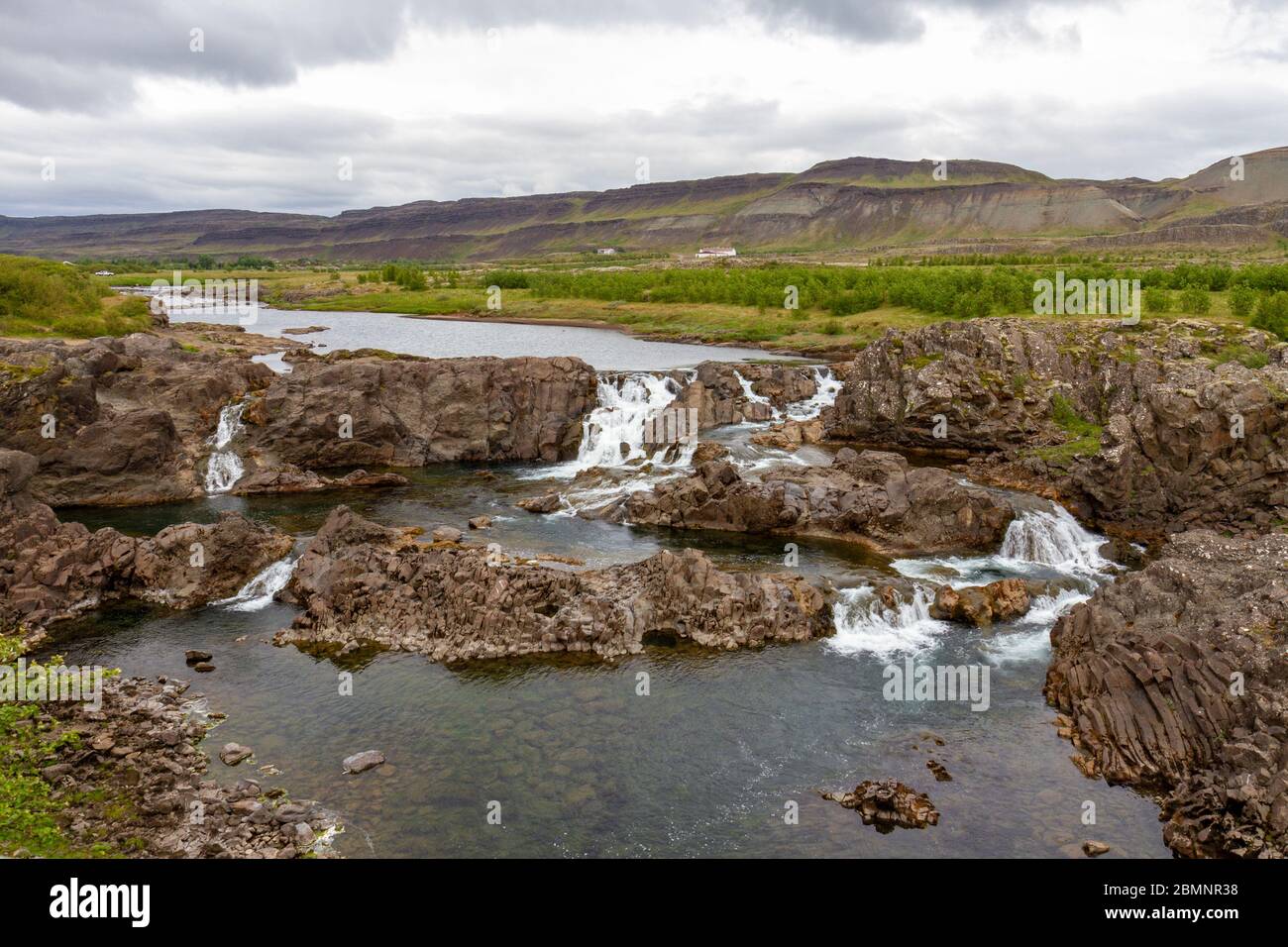The Glanni Waterfall on the Norðurá River, West Iceland Stock Photo - Alamy
