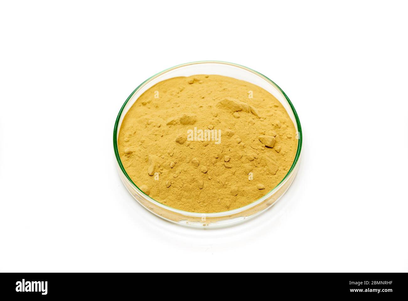 Calcium carbonate salt in petri dish on white background Stock Photo ...