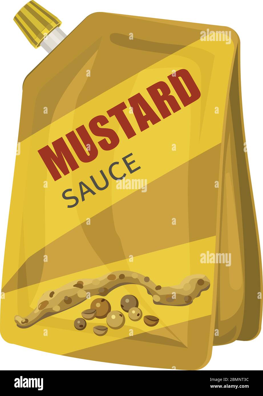 Mustard package icon. Cartoon of mustard package vector icon for web ...