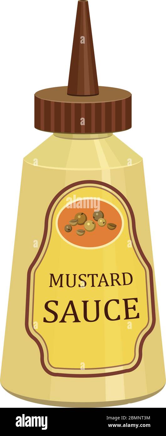 Mustard sauce icon. Cartoon of mustard sauce vector icon for web design ...