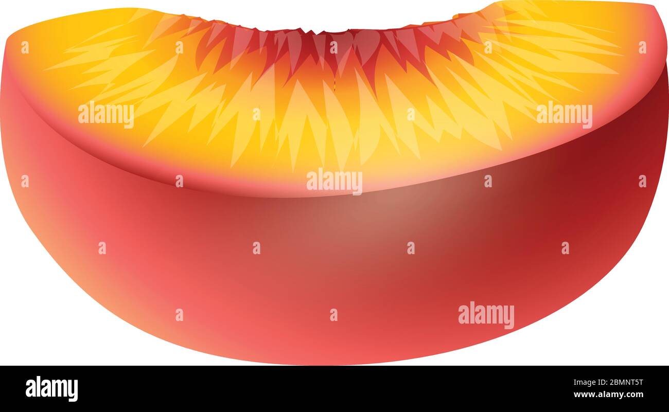 Piece peach icon. Cartoon of piece peach vector icon for web design ...