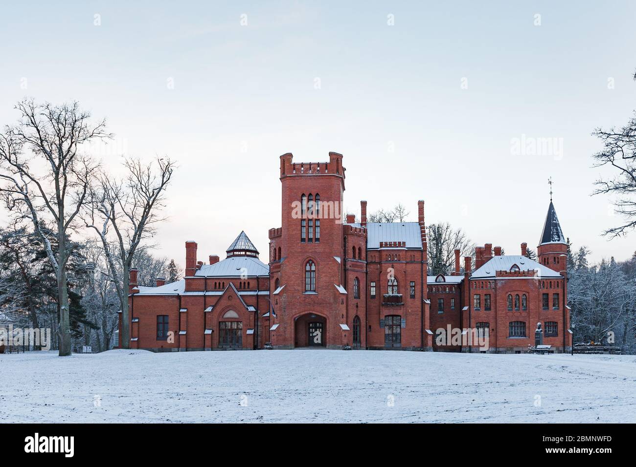 Red brick Sangaste castle in Estonia inspired by Windsor Castle in ...