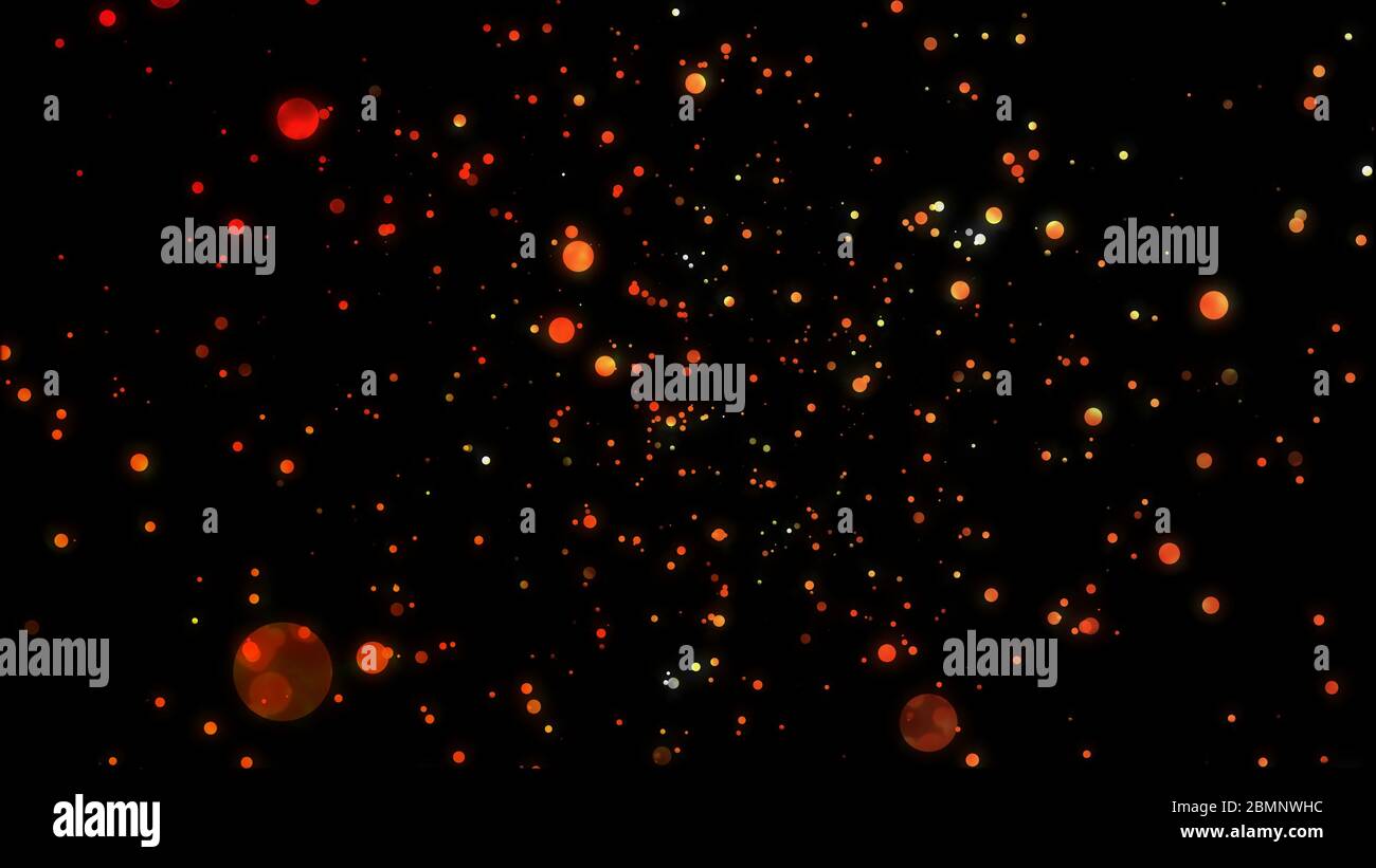 Abstract red and yellow particles motion background Stock Photo - Alamy
