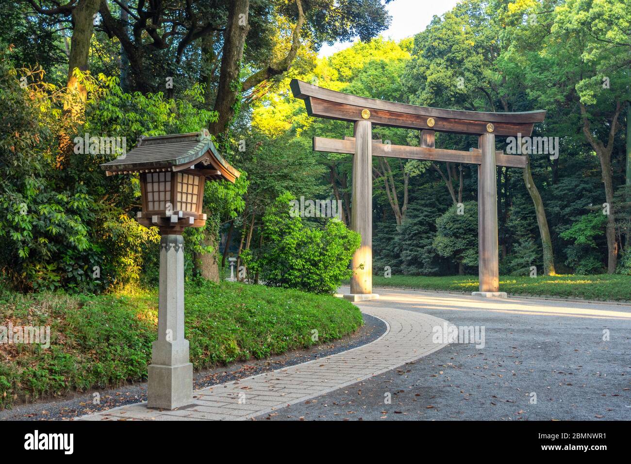 Torii gate leading to the Meiji Shrine complex. Meiji Shrine Meiji ...