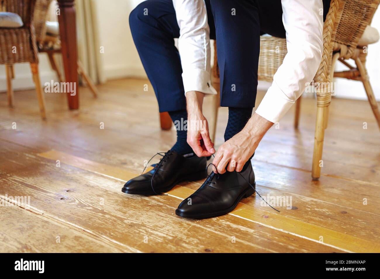 Groom's shoes close up Stock Photo - Alamy