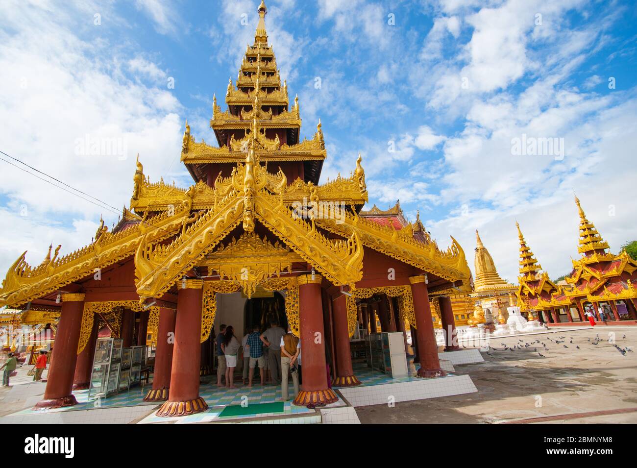 Bagan Myanmar - October 29 2013; ornates architectural facades of ...