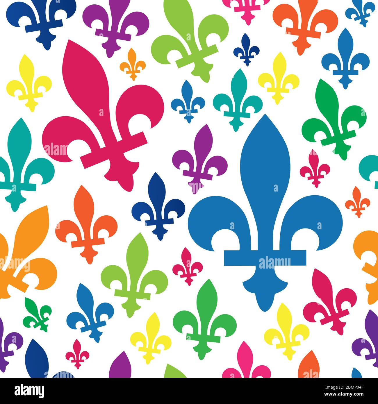 multicolored Quebec emblem icon blue seamless pattern vector Stock ...