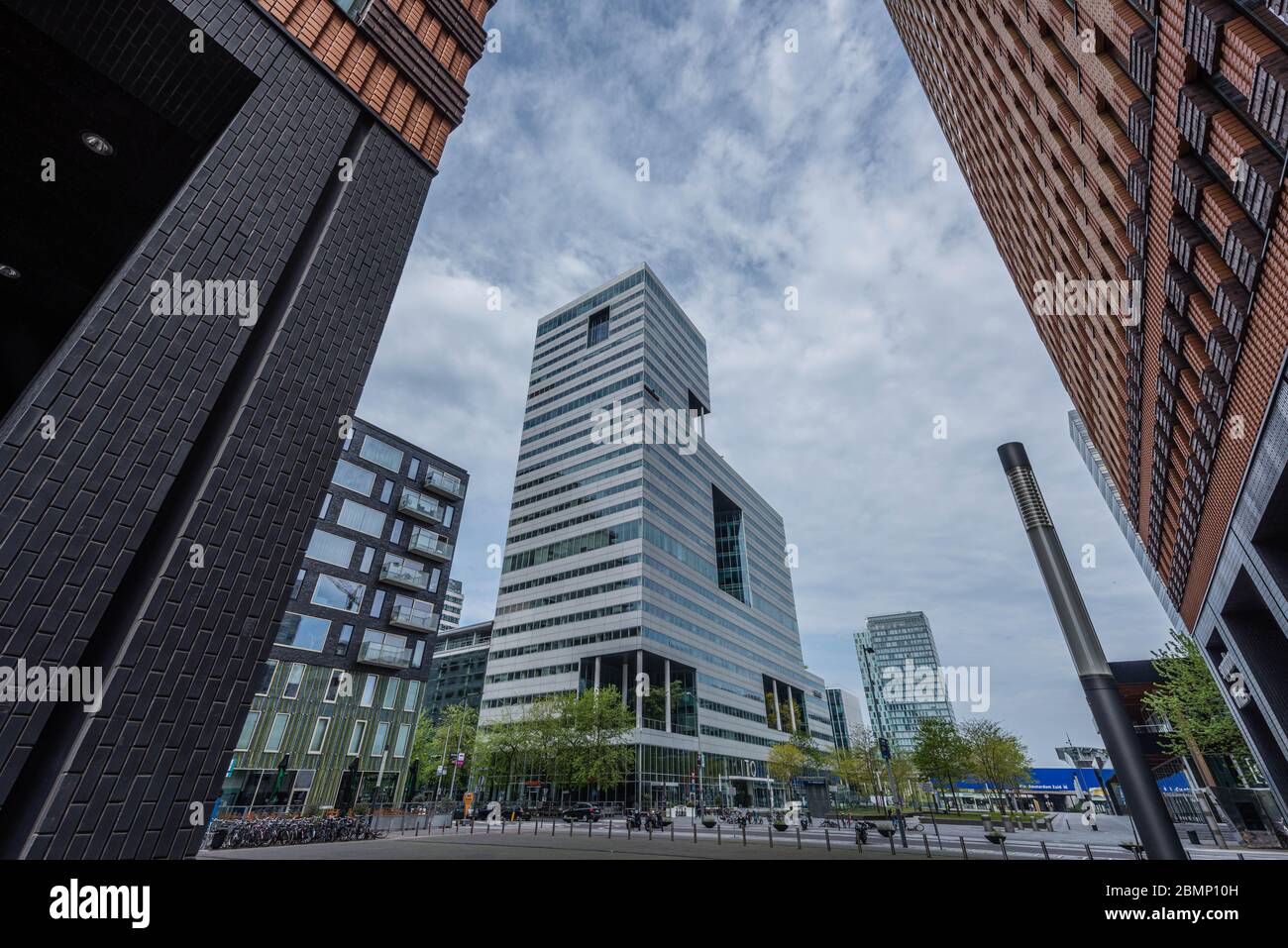 Amsterdam 29 September 2019 glass tower buildings in the financial ...