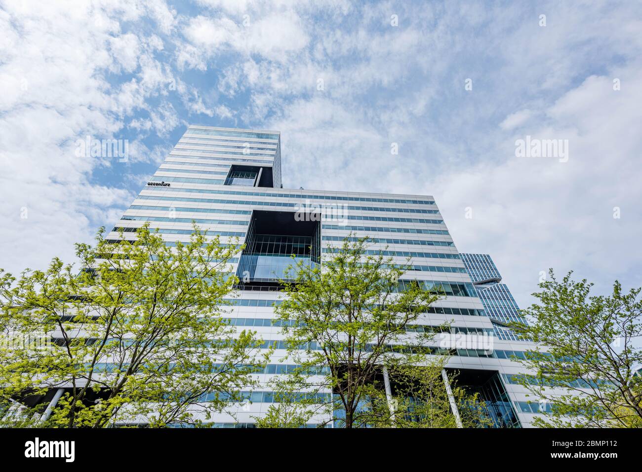 Amsterdam 29 September 2019 glass tower buildings in the financial ...