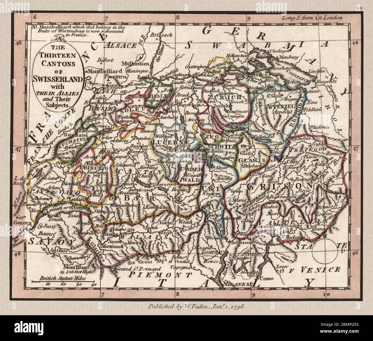 "The thirteen cantons of Swisserland with their allies and their ...