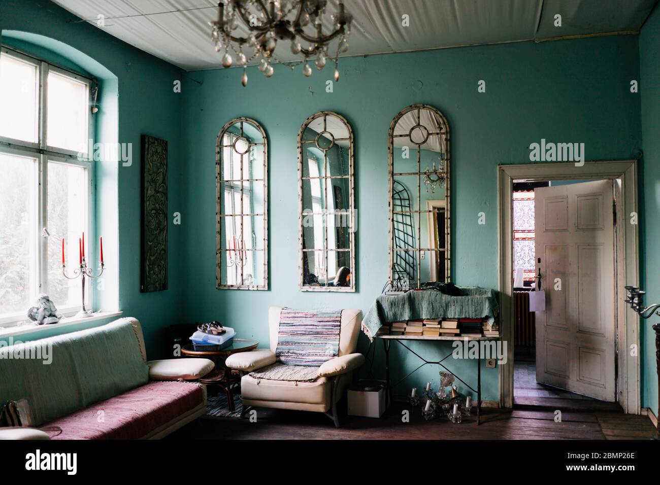photo of an interior of an old house Stock Photo - Alamy