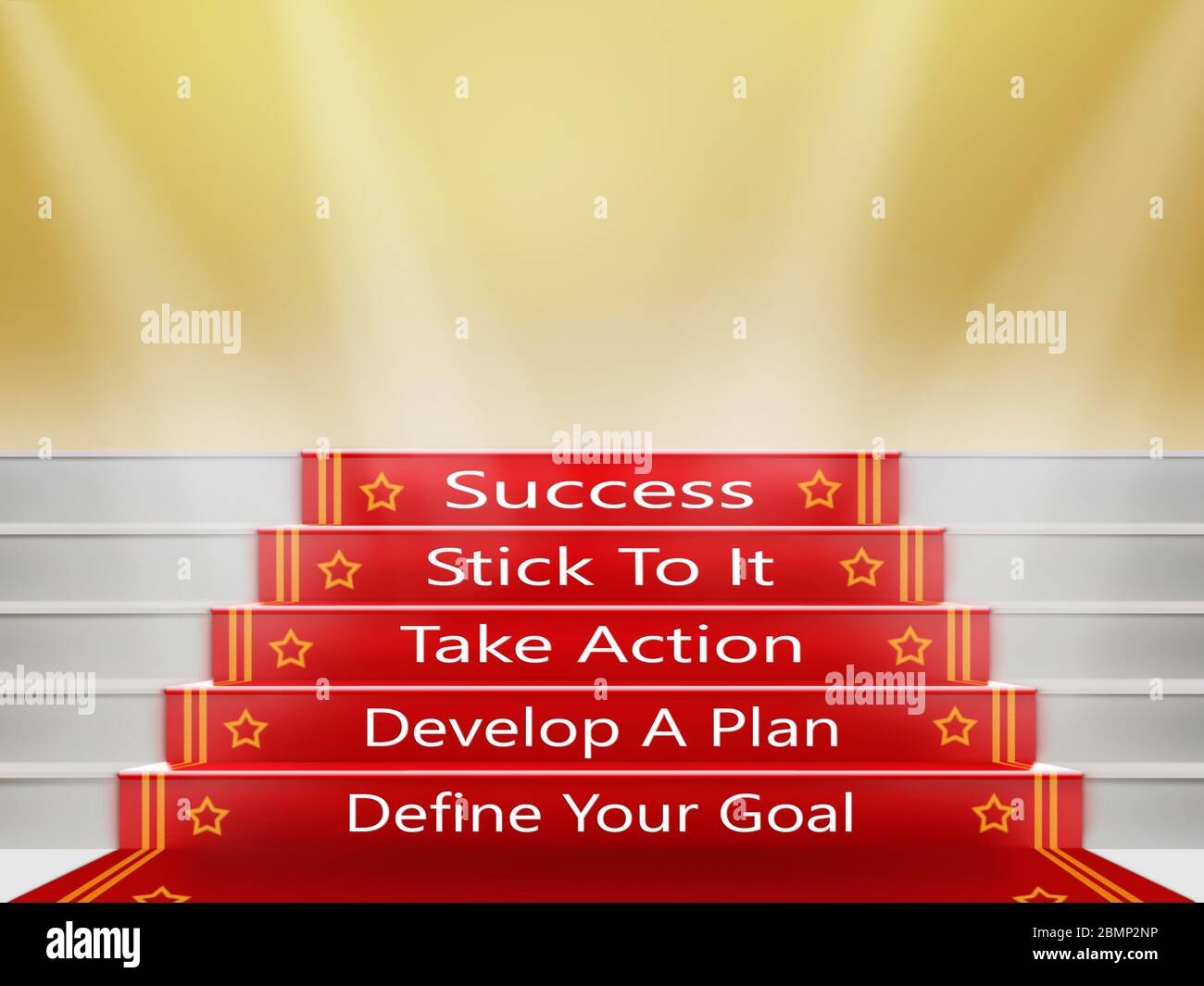 Steps To Success , Red carpet 3d Stock Photo - Alamy